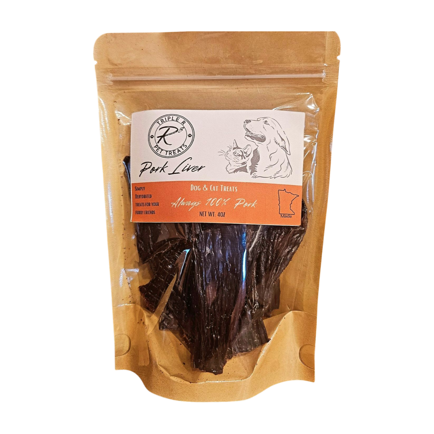 Pork Liver, Dehydrated, Healthy Dog and Cat Treats, 100% Pork – Triple ...